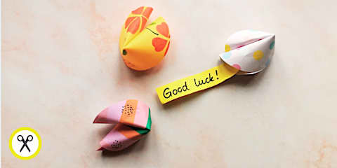 Chinese New Year Paper Craft Fortune Cookies Activity Instructions