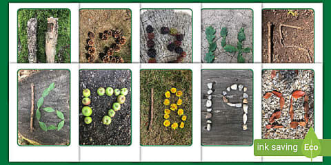 Nature-Themed Numbers 0-10 Display Posters