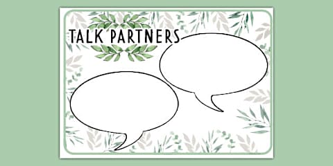 KS2 Talk Partners Display Poster
