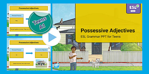 ESL Possessives PowerPoint Lesson [Kids, A1]