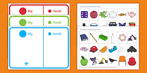 Big and Small Sorting Activity