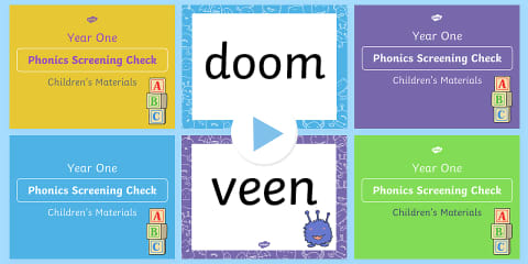 Year 1 Phonics Screening Check Children's Materials PowerPoint