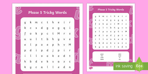 Phase 5 Tricky Word Scavenger Hunt