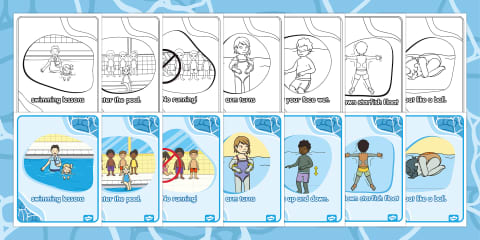 Swimming Visual Routine Cards
