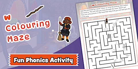 'ur' Phonics Colouring Maze