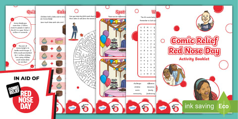 Comic Relief: Red Nose Day Word Search [Ages 11-14]