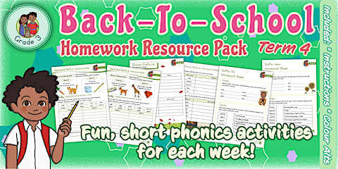 Grade 3 Phonics - Term 1 - Homework - Resource Pack (CAPS Aligned)