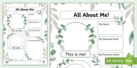 All About Me Flower Writing Template: Teacher Profile