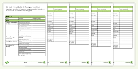 Gr 1 - 5 SID Communication Skills - Baseline Assessment Rubric (CAPS Aligned)