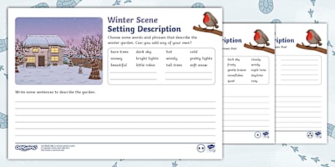 Expanding Sentences - Winter Activity Sheet