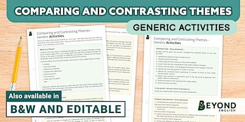 Themes in Literature - Analytical Poster