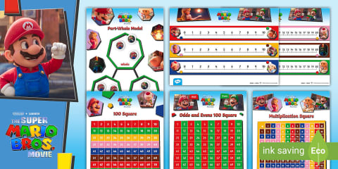 Super Mario Bros.: Mario Maths – Times Tables Worksheets Pack