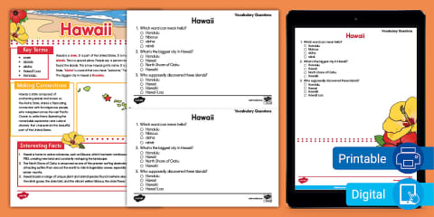 All About Hawaii PowerPoint &Google Slides for K-2nd Grade