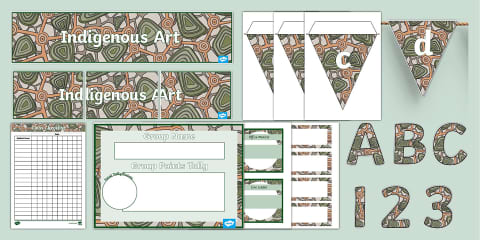 Twinkl Australia: Indigenous Turtle Design Classroom Setup Resource Pack