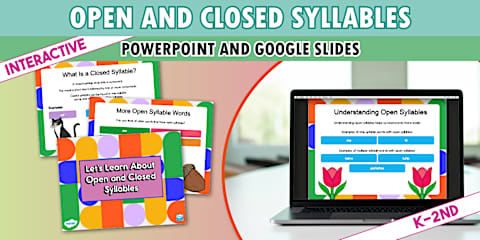 Open and Closed Syllable Interactive Sorting Game