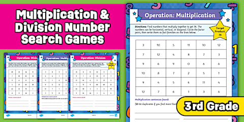 Third Grade Three Times Table Activity Booklet