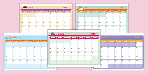 Calendarios interactivos 2026-2027