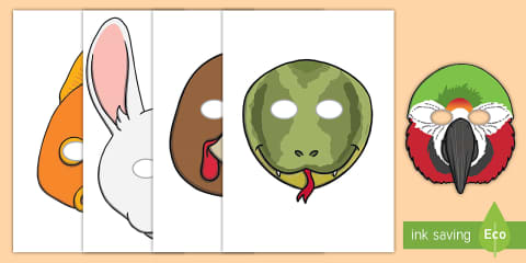 Zoo Animals Dramatic Play Masks
