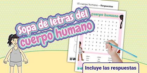 Sopa de letras: Órganos del cuerpo humano