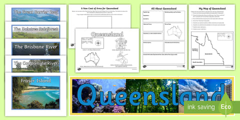 Queensland Map Collaborative Colouring Activity