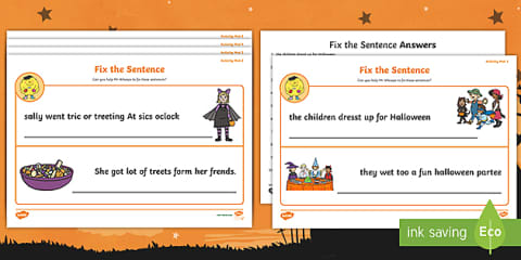 Writing Prompt: Finish the Halloween Story Worksheet