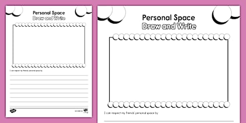 My Personal Space Bubble Trace and Color Worksheet