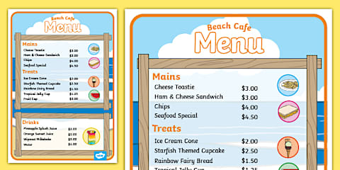 Café Role-Play Printables | Role-Play Props | Twinkl