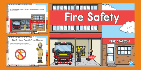 Kindergarten: 10 Fire Safety Rules PowerPoint & Google Slides