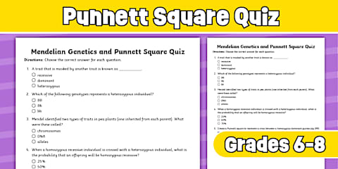 Eighth Grade Mitosis and Meiosis Test