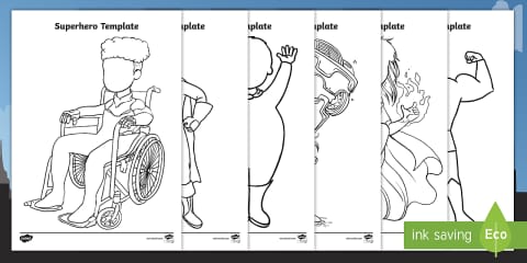 Superhero Template Worksheet