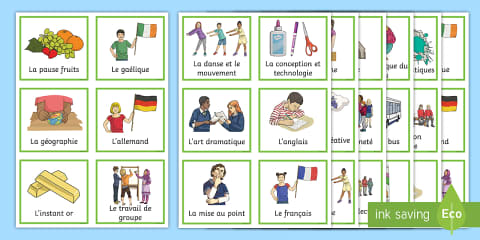 Years 3-6 Visual Timetable French