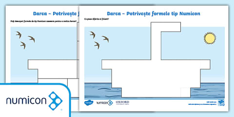 Bărci din forme geometrice – Planșe pentru modelaj cu plastilină