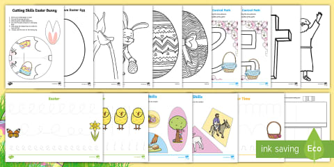 Easter Pencil Control and Scissor Skills Resource Pack