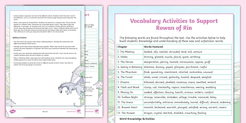 Rowan of Rin Activity Sheets | Activity Pack | Twinkl