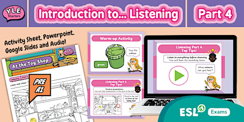 YLE Starters - Introduction to Listening Part 1 [Pre-A1]