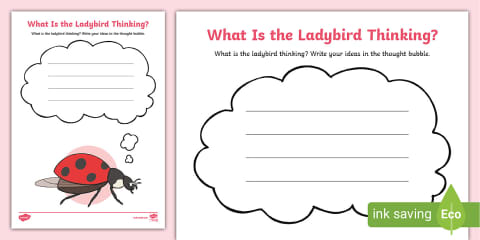 thought bubble writing template