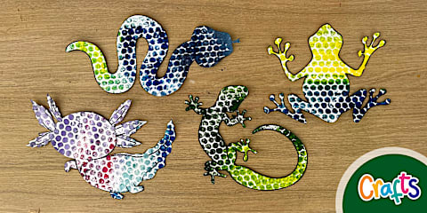 3D Lizard Paper Craft