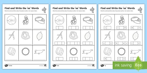 Grade 3 Phonics: ea (bread): Assessment Sheet