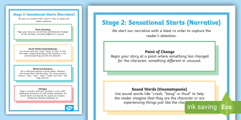 Writing Narratives Orientation Worksheets