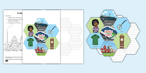 Seahorses Hexagon Writing Template