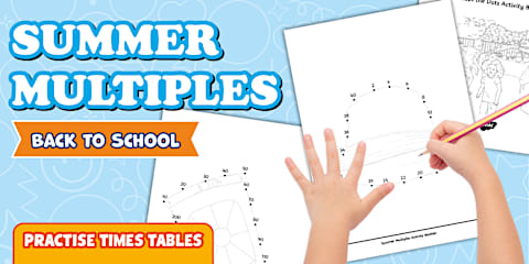 Summer Mixed Times Tables Crack the Code Worksheets
