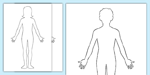 Child's Body Map Template