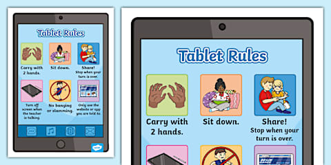 Rules for Using a Tablet Poster