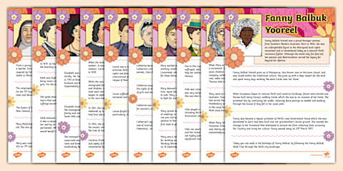 Australian Women's History Month Display Timeline