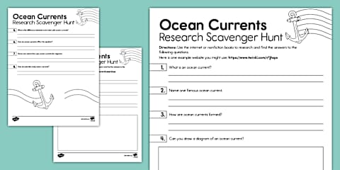 Global Currents Science WebQuest for 6th-8th Grade