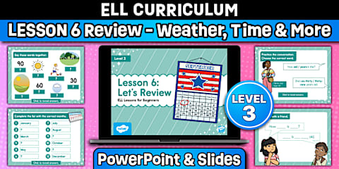 Weather Photo and Word Matching Game for ELL