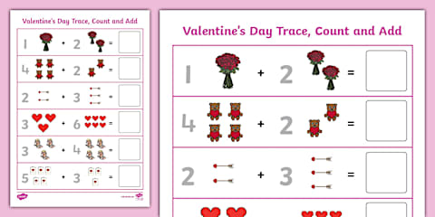 Love Heart Number Matching Activity