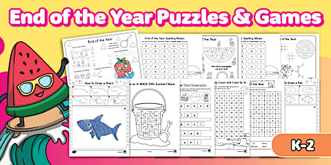 End of the Year Busy Bundle for 3rd-5th Grade | No-Prep Puzzles, Games ...