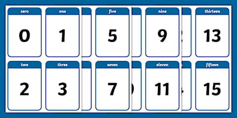 0-30 Number Flash Cards