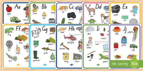 Large Alphabet Display Posters for the Classroom